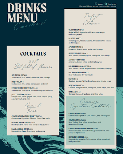 Our Menus