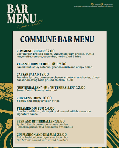 Our Menus